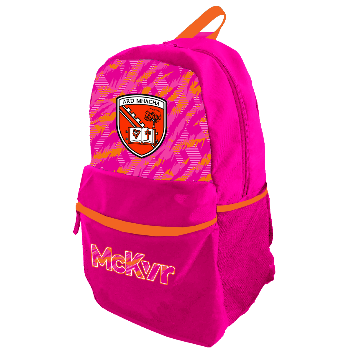 Mc Keever Armagh GAA Boost Backpack - Pink/Orange – McKeever Sports IE