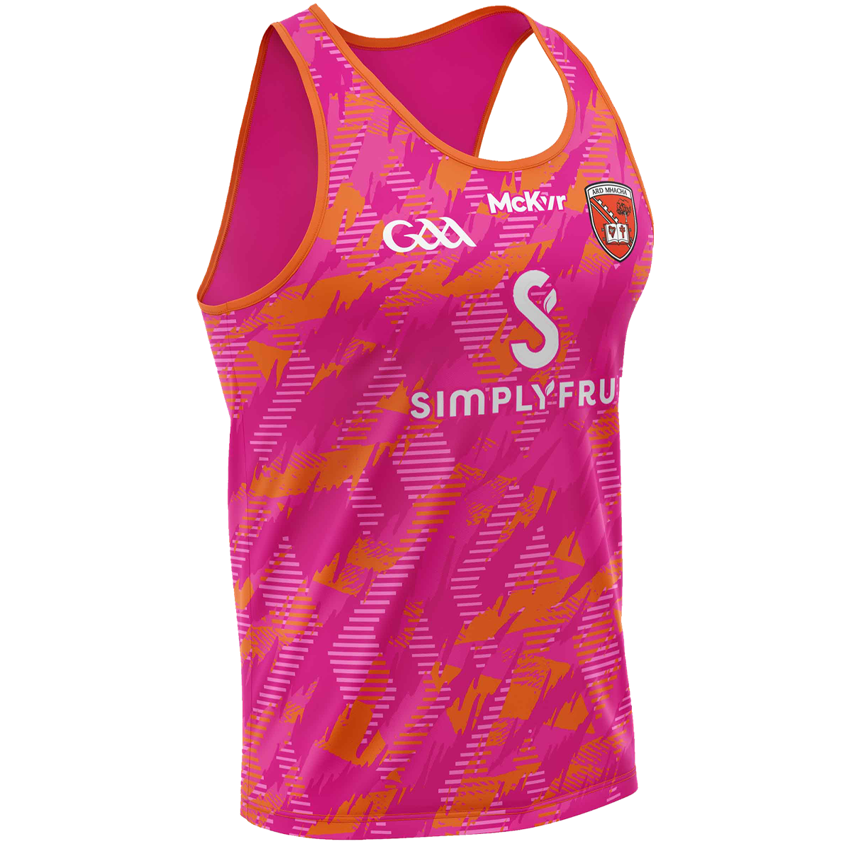 McKvr Armagh GAA Boost Training Vest - Youth - Pink/Orange – McKeever ...