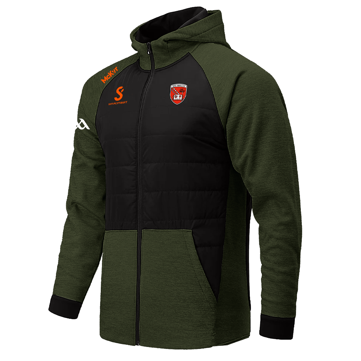 McKvr Armagh GAA Edge Interlock Jacket - Womens - Olive/Black ...