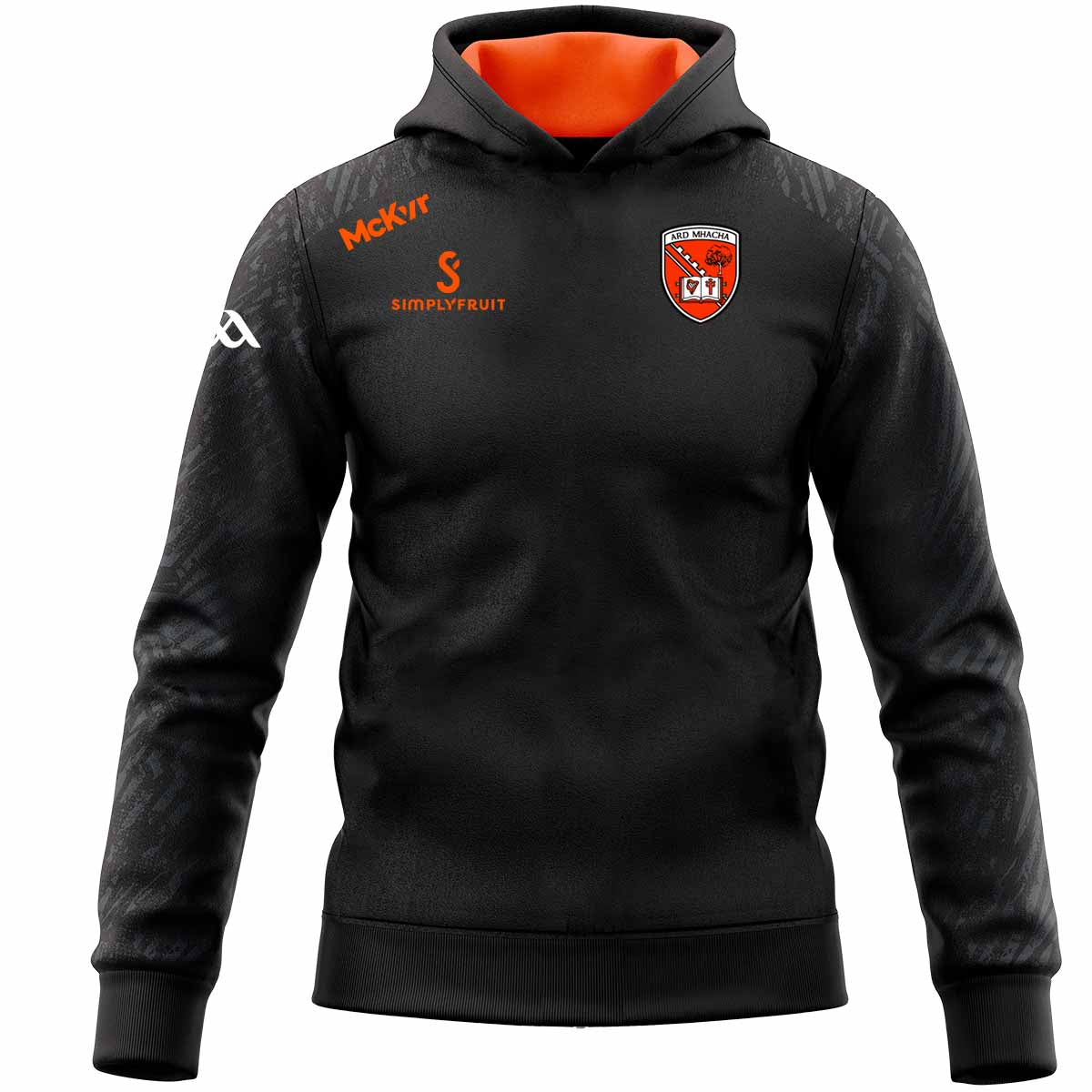 McKvr Armagh GAA Boost Hoodie - Adult - Black/Charcoal – McKeever Sports IE
