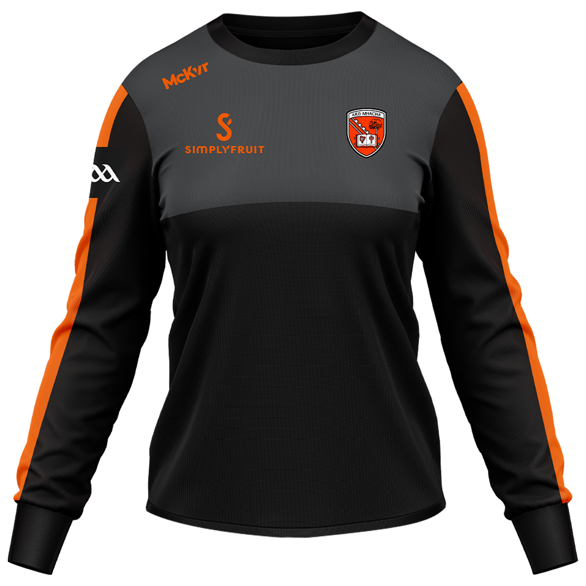 McKvr Armagh GAA Edge Sweat Top - Womens - Charcoal/Black – McKeever ...