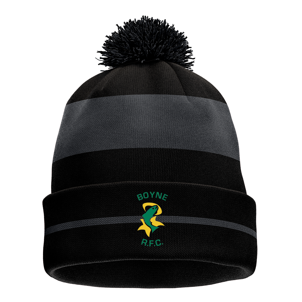 McKvr Boyne RFC Core Pro Bobble Hat - Adult - Black/Charcoal – McKeever ...