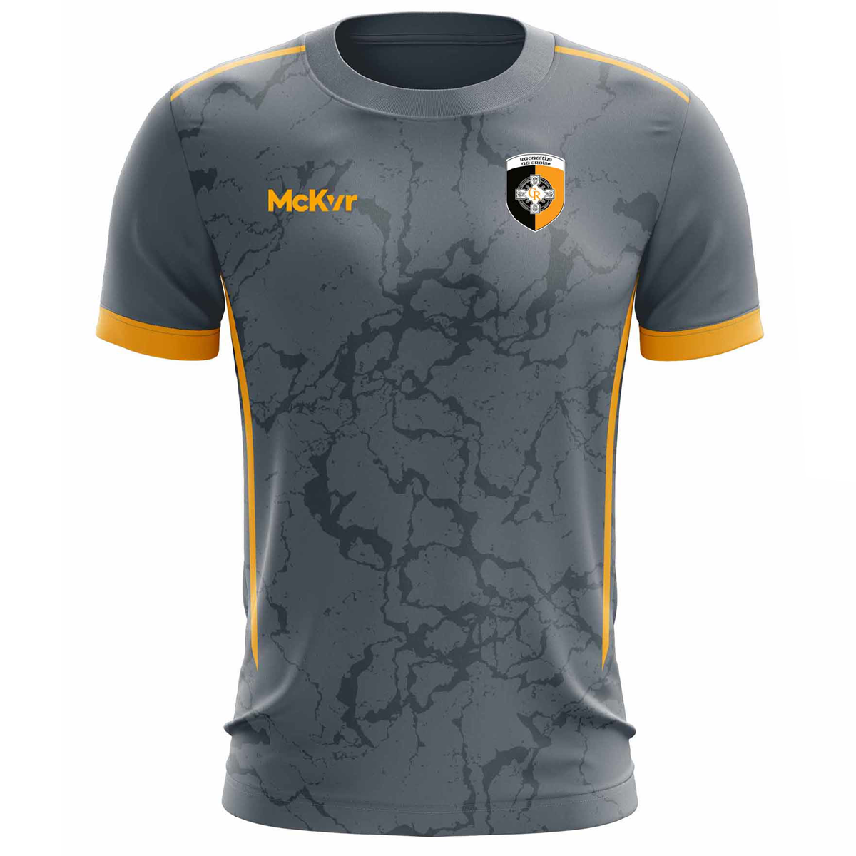 McKvr Crossmaglen Rangers GAC Training Jersey - Adult - Gunmetal/Amber ...