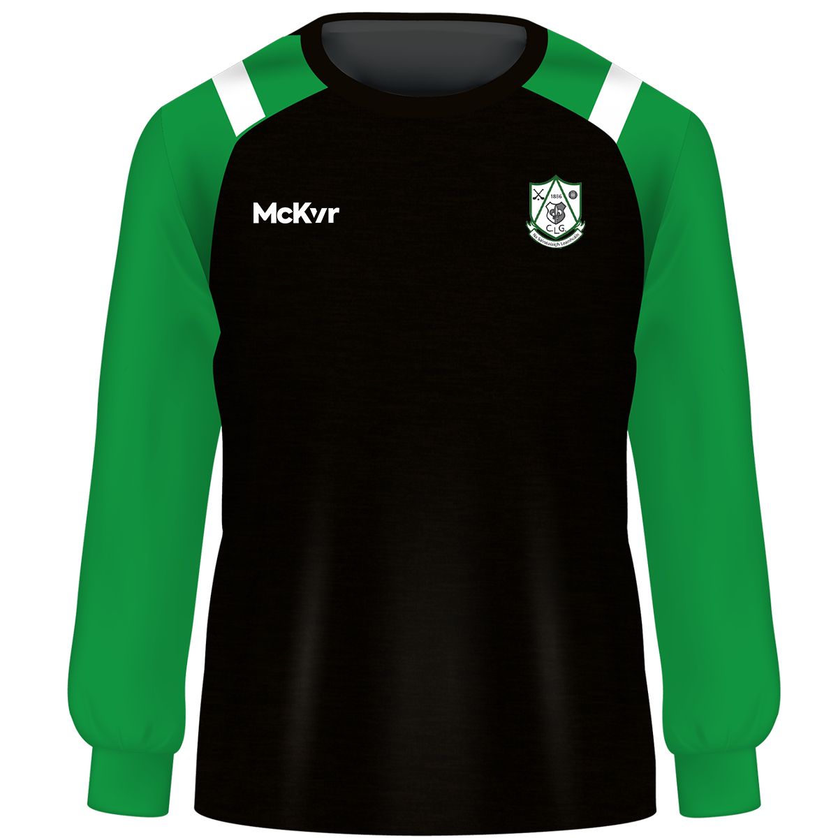 McKvr Lucan Sarsfields GAA Sweat Top - Adult - Black/Green/White ...