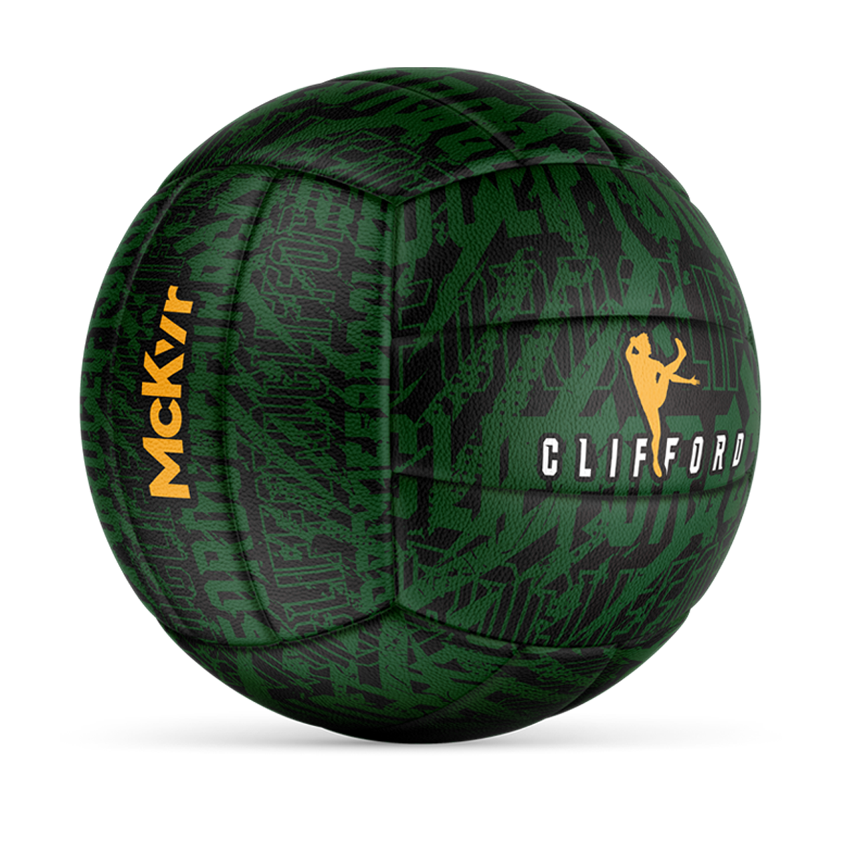 McKvr Clifford Gaelic Football - Green/Amber - Size 4 – McKeever Sports IE