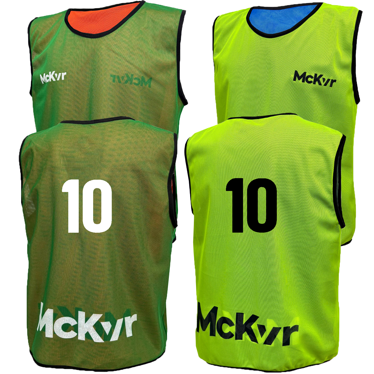 McKvr Numbered 1-20 Reversible Mesh Training Bibs - Adult - Medium/Lar ...