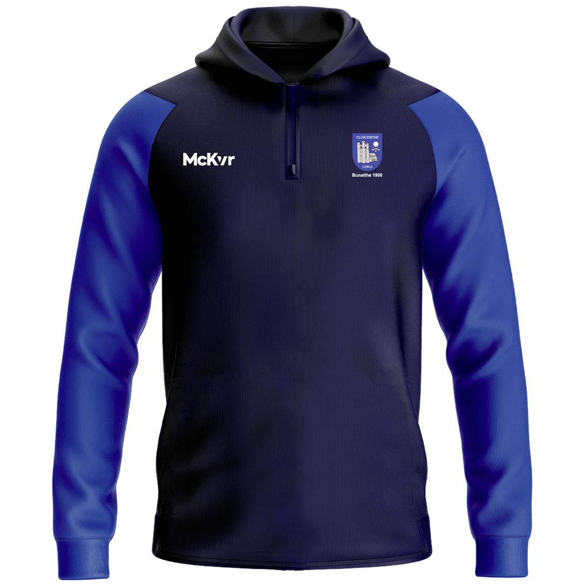 McKvr Round Towers Lusk Core Pro 1/4 Zip Hoodie - Adult - Navy/Royal ...