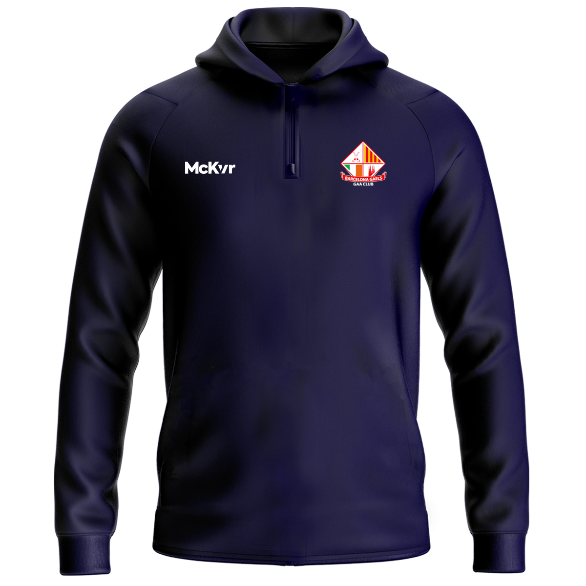 McKvr Barcelona Gaels Core Pro 1/4 Zip Hoodie - Adult - Navy – McKeever Sports IE