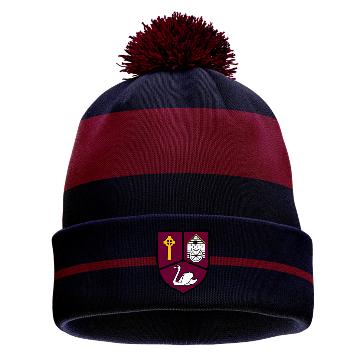 McKvr Multyfarnham GAA Core Pro Bobble Hat - Adult - Navy/Maroon ...