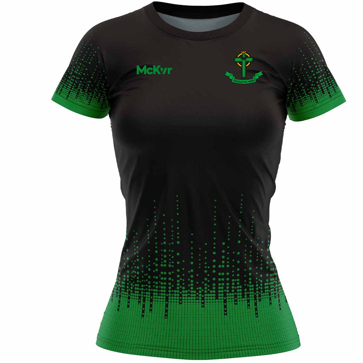 McKvr Nemo Rangers GAA Training Dots Jersey - Womens - Black/Green ...