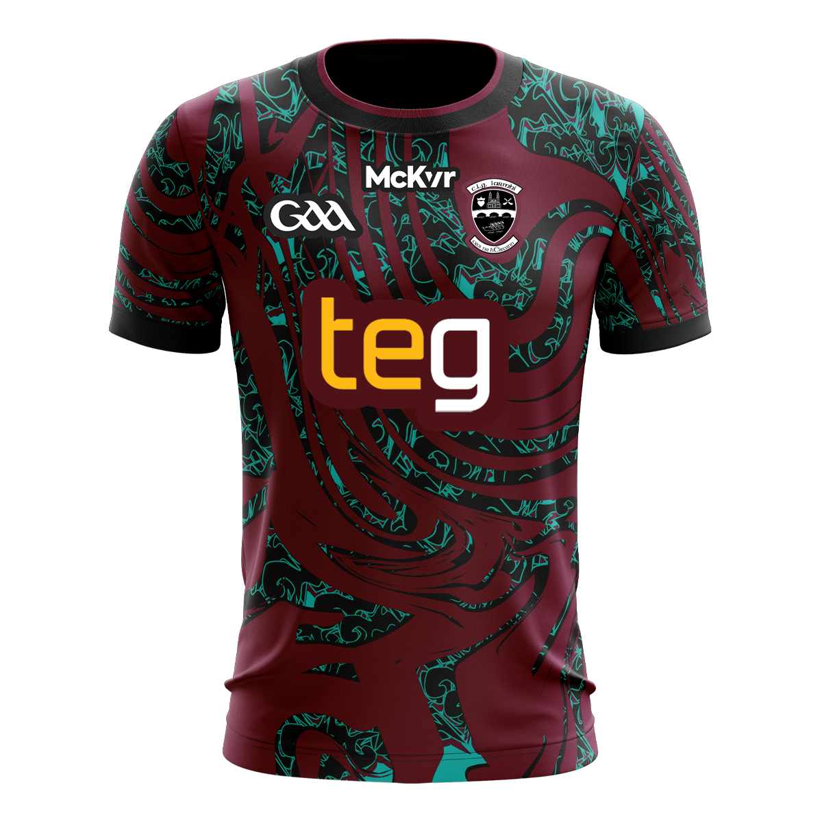 McKvr Westmeath GAA Training Jersey - Adult - Maroon/Turq – McKeever ...